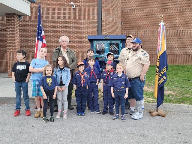 Cub Scout Pack 451 dedicates Amherst Little Free Library - Knox TN Today
