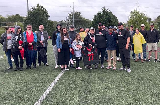 Joshua Moore’s #77 CHS jersey retired - Knox TN Today